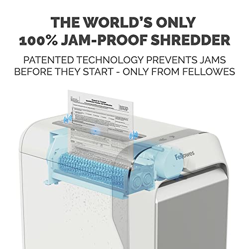 Fellowes Powershred LX22M 20-Sheet 100% Jam-Proof Micro Cut Paper Shredder for Office and Home, White 5263201