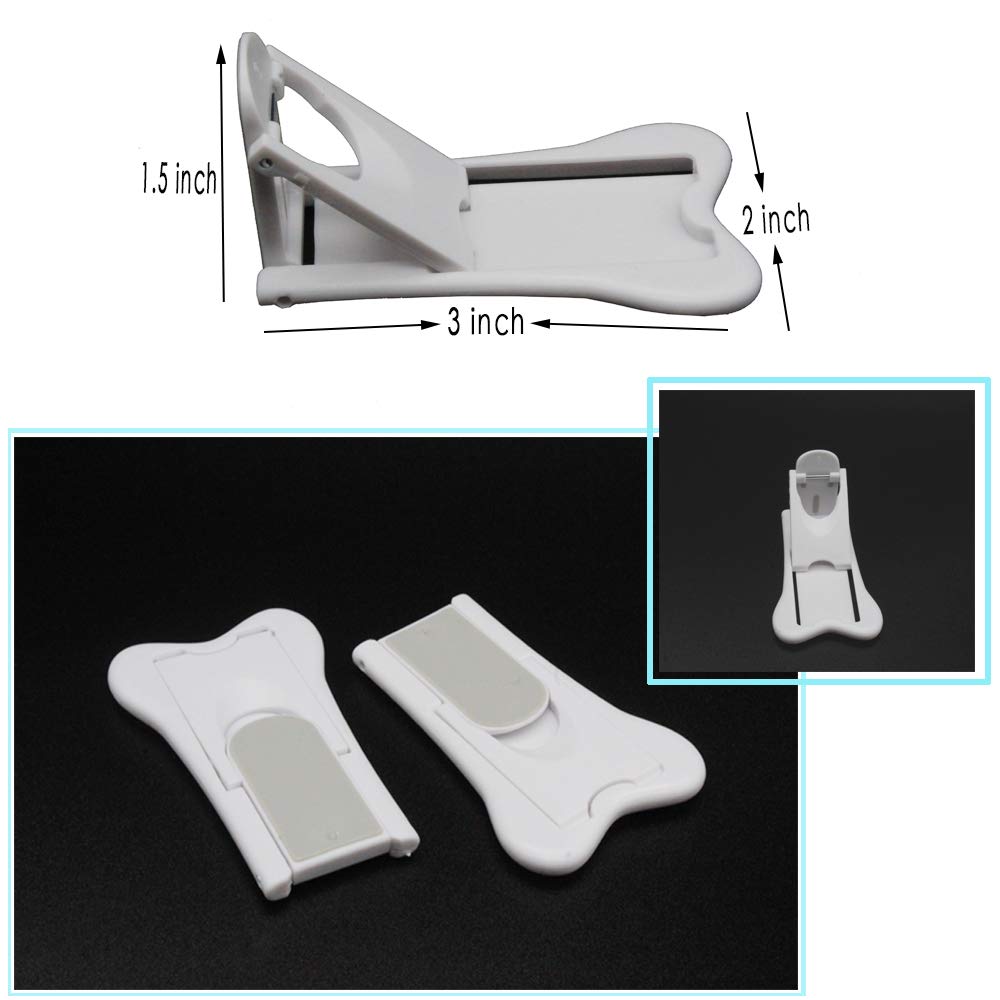 D.A. klosterman Child Safety Locks for cabinets and Drawers, Sliding Door Locks, Easy-to-Install Cabinet Window Babies, Baby latches (Pack of 2)