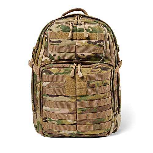 5.11 Tactical Backpack – Rush 24 2.0 – Military Molle Pack, CCW and Laptop Compartment, 37 Liter, Medium, Style 56564, Multicam