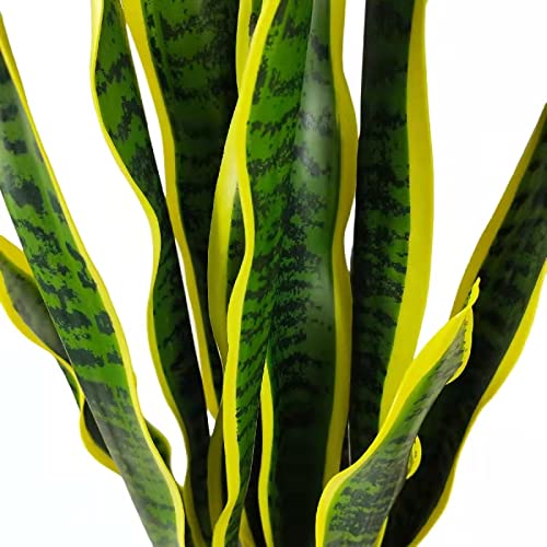 Ailimama Artificial Snake Plant 39In Green Fake Sansevieria, Perfect Faux Plants for Home Garden Office Store Decoration