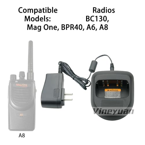 PMNN4071A NI-MH Battery Charger for Mag One BPR40 A8 Two Way Radios Desktop Charger(Not for Li-ion Battery!)