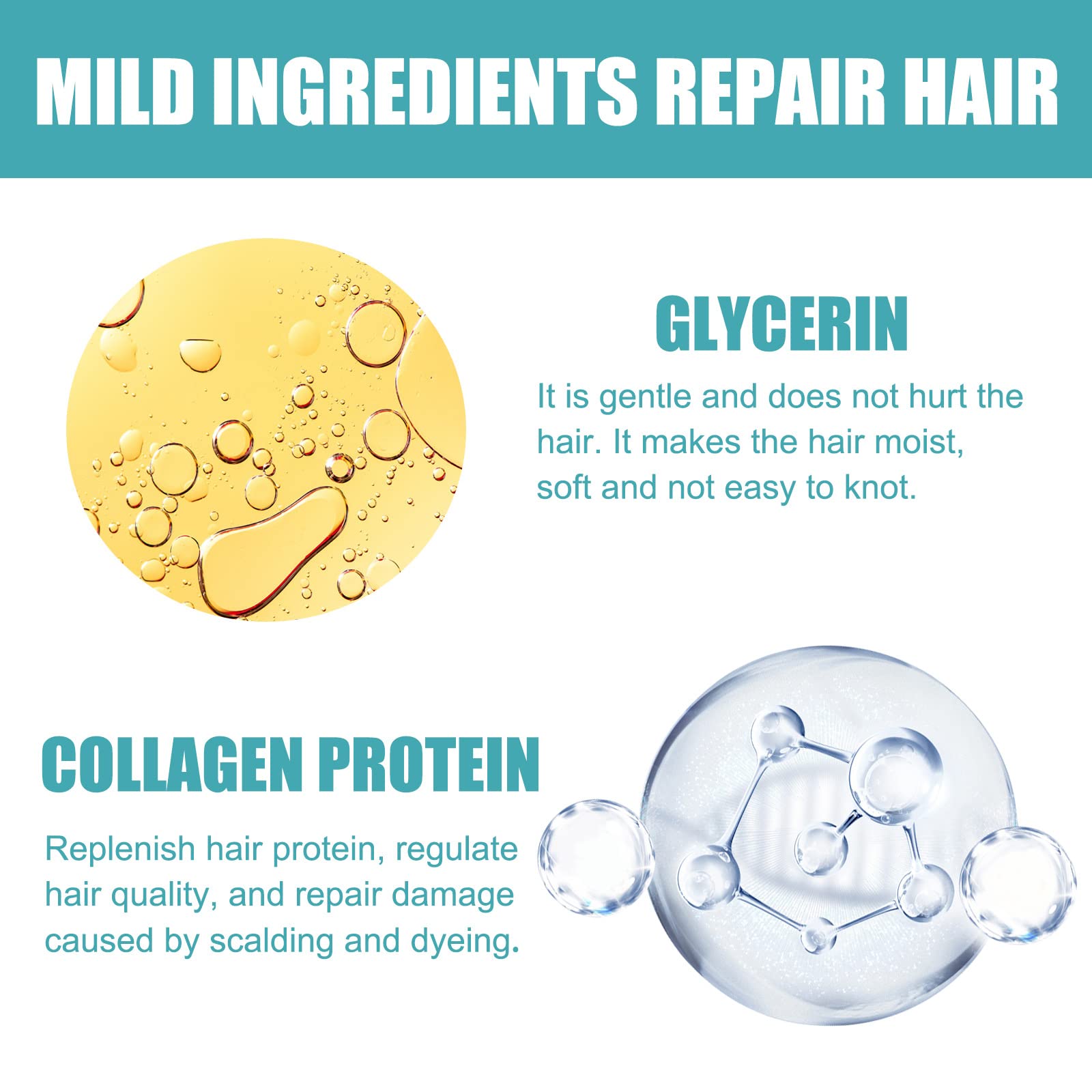 3PCS Silk and Gloss Nourishing Collagen Hair Straightening Cream by Maigoole - Protein-Enriched, Fast Smoothing Formula