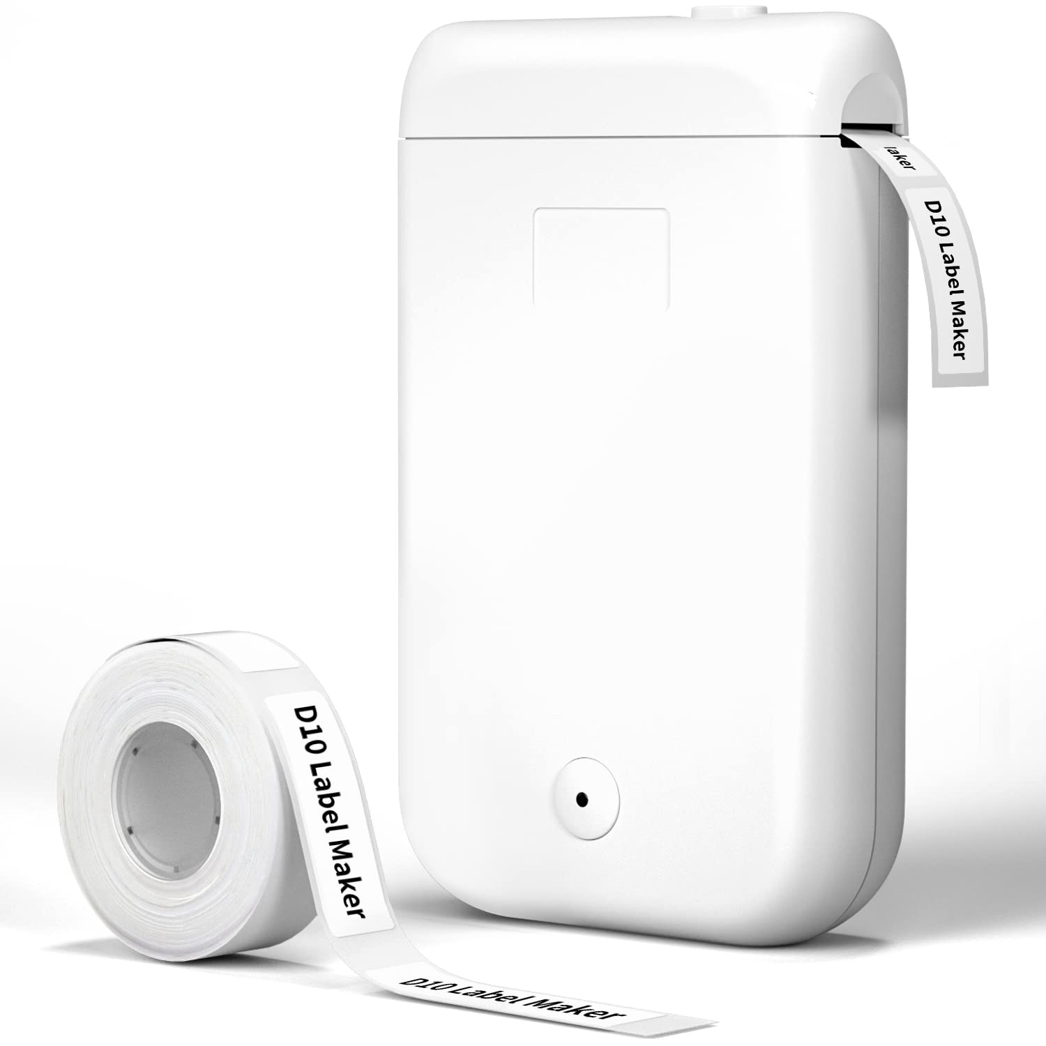 2024 Label Makers Machine with Tape, D10 Bluetooth Label Makers, Portable Wireless Mini Label Printer for Home Labeling, Easy to use Inkless Handheld Small Labeler for Phone, with 1 Roll Label