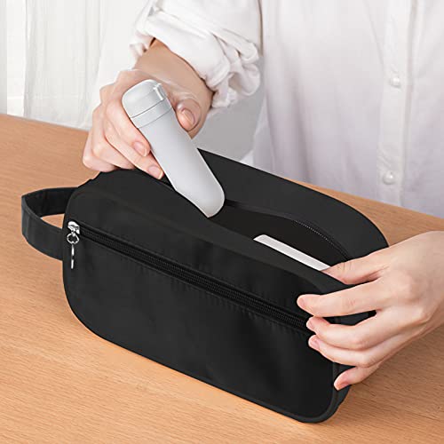 YEEPSYS Toiletry Bag for Men, Water Resistant Mens Shaving Bag for Travelling, Travel Dopp Kit for Toiletries Accessories (Black)