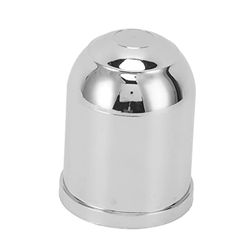 Aramox Trailer Hitch Ball Coupler Cover Tow Bar Chrome Plated Protection Cover for 50mm 2in 1‑7/8in Hitch Balls for Trailer Off Road Vehicle