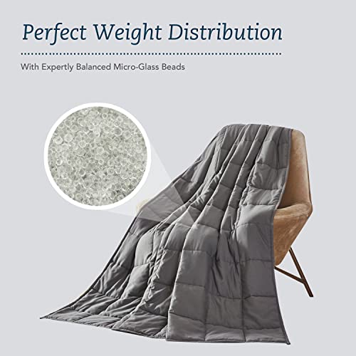 ART DEMO Home Weighted Blanket Heavy Hugging Warm Blanket, with Removable Cover, 5lb, Single Size Bed 36"×48" for Kids Between 40-70 lbs, Navy