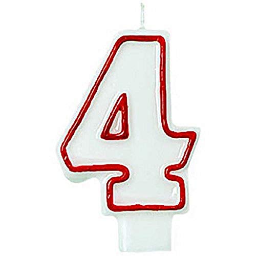Amscan #4 Molded Birthday Candle | Party Supply