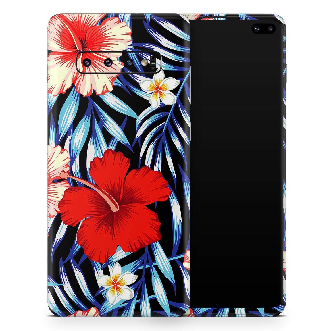 DesignSkinz Vivid Tropical Red Floral v1 Protective Vinyl Decal Wrap Skin Cover Compatible with The Samsung Galaxy S20 (Screen Trim & Back Glass Skin)