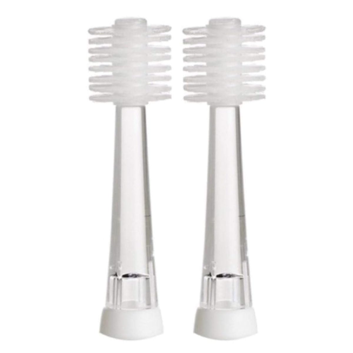 Brilliant Lumi Travel Sonic Toothbrush Replacement Heads - Round Brush Head with Micro Bristles, 2 Heads