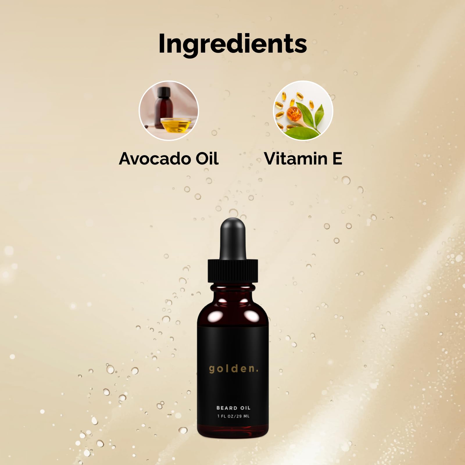 Golden Grooming Beard Oil & Balm Bundle for Men β Natural Growth Kit with Shea Butter β Tame, Moisturize & Style Your Beard - Beard Oil 1 Oz