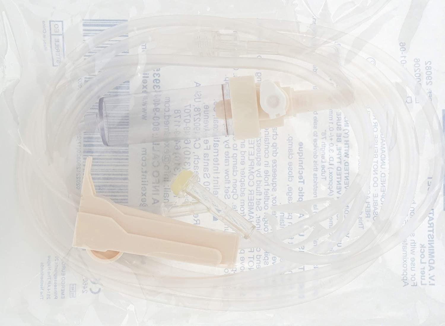 Exelint 29082 IV Administration Set, 15 Drops/mL, Luer-Lock, Y-Injection Site, 78" Tubing (50 Count)