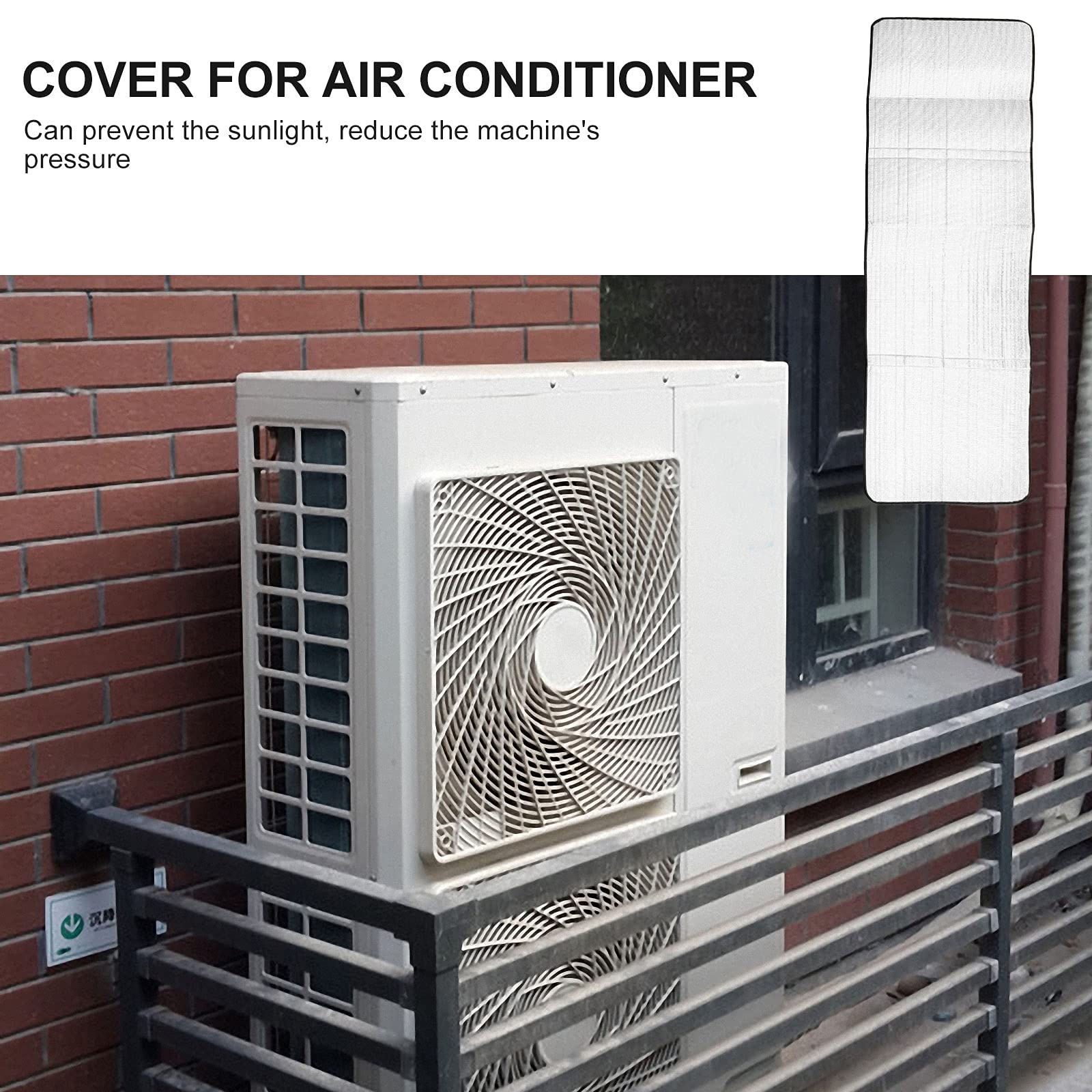 Air Conditioner Cover Cover Outdoor Air Conditioning Sun Shade Protection Silver 125x35cm Useful Tool