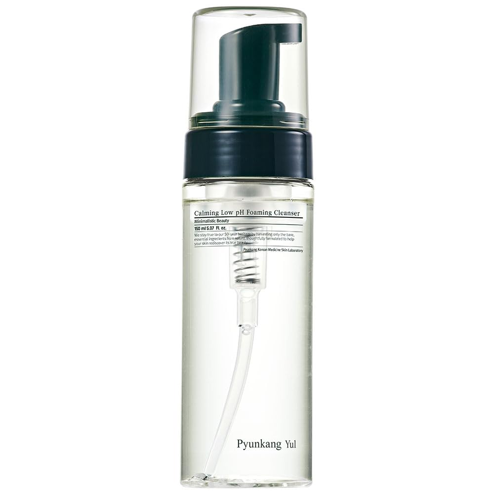 Pyunkang Yul Calming Low pH Foaming Cleanser | Daily Face Wash & Makeup Remover with Tea Tree, Centella Asiatica, 5 Hyaluronic Acids that Removes Dead Skin Cells, Hydrates Skin - 150ml 5.07 Fl.Oz.