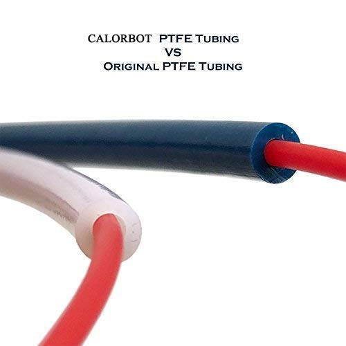 Calorbot Bowden Tubing, PTFE Tube XS Series 2 Meters for 1.75mm Filament 3D Printer Teflon Tubes Low Friction Compatible with All 1.75mm PLA ABS 3D Printer Printing(2 x1 Meter)