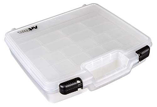 ArtBin 6962AB Quick View Deep Base Carrying Case with Removable Dividers and Tray, Portable Art & Craft Storage Box, 15", Clear