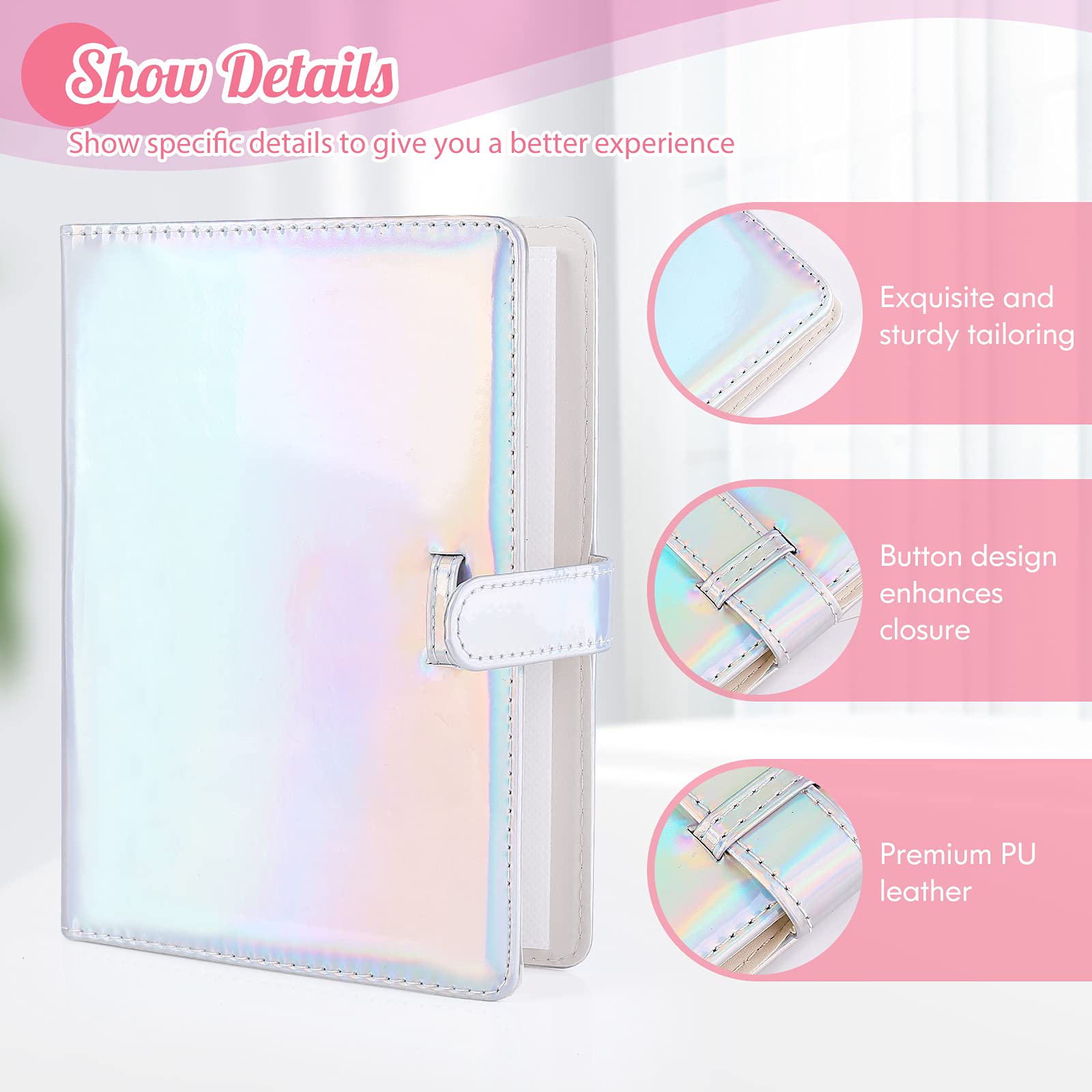 Ablus 128 Pockets Mini Photo Album for Fujifilm Instax Mini 7s 8 8+ 9 11 25 26 50s 70 90 Instant Camera(Magic silver)