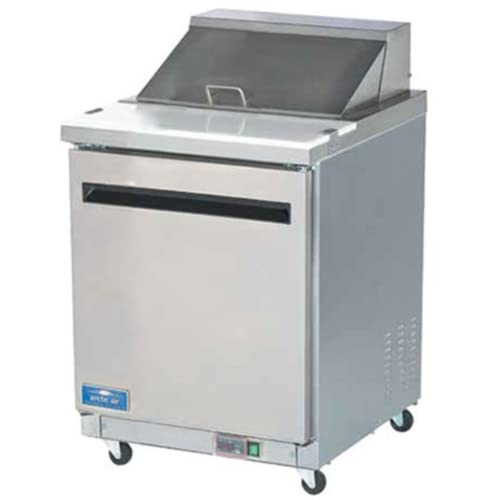Arctic Air AST28R 29" Single Door Sandwich/Salad Prep Table With Refrigerated Base, 6.5 Cubic Feet, Silver