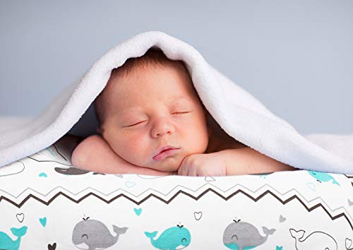 BROLEX Stretchy Nursing Pillow Covers 2 Pack Nursing Pillow Slipcovers for Breastfeeding Moms,Ultra Soft Snug Fits On Infant Nursing Pillow,Elephant & Whale