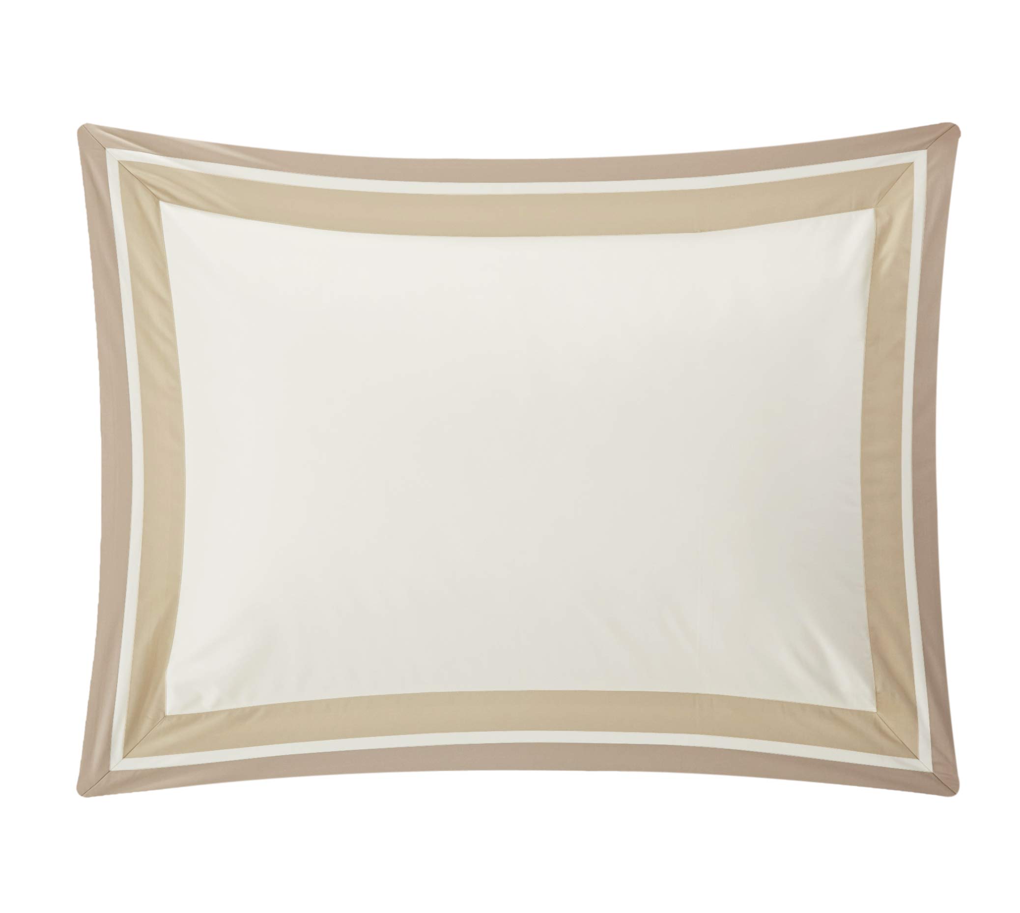 Casabolaj Shading 3 Pieces Duvet Cover Set Do Not Include Filling 100% Egyptian Cotton Sateen Luxury 400 Thread Count-Classic and Contemporary Frame Patchwork Cream/Beige/Champange (California King)