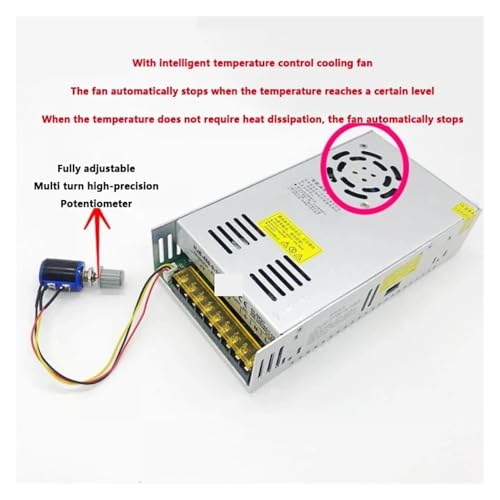 1pcs,Digital Display Voltage Adjustable stabilized Power Supply 200W 240W,Switch Power supplyAC to DC 0-5V 12V 24V 36V 48V Voltage(0-5V40A,Digital Display)