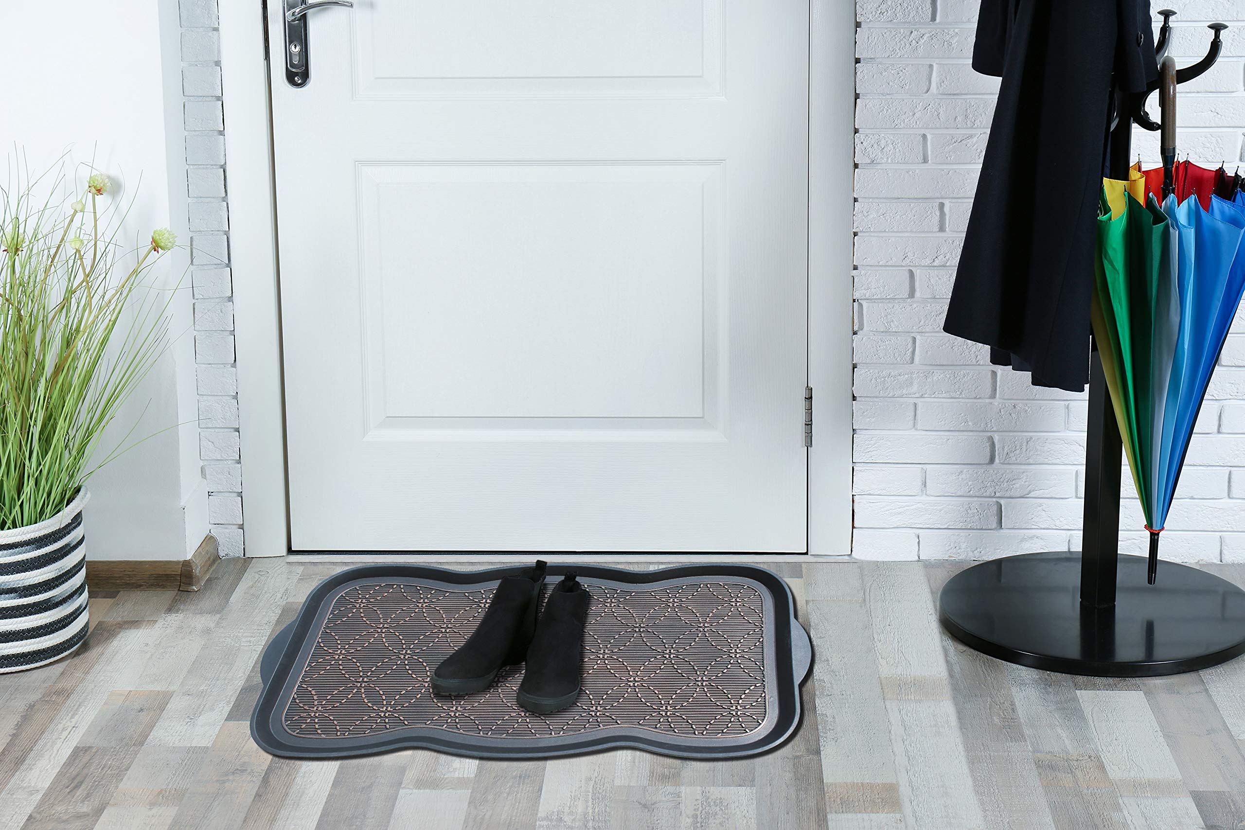 A1 HOME COLLECTIONS A1HC Boot Tray-Water Resistant Rubber Utility Shoe Mat 16"x31" for Indoor and Outdoor Use in All Seasons Multi-Purpose Boot Tray Mat
