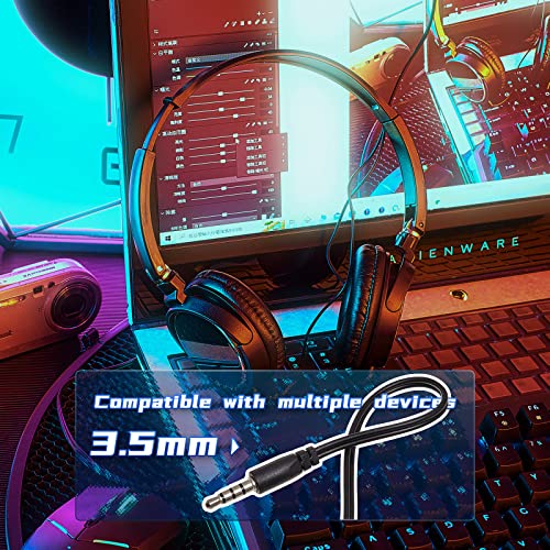 24 Pack Classroom Headphones Bulk Student Headphones with Microphone Kids Earphones for School, Adjustable over Ear Headphones Class Set Earbuds Wire Headphones for School Students Kids (Black)