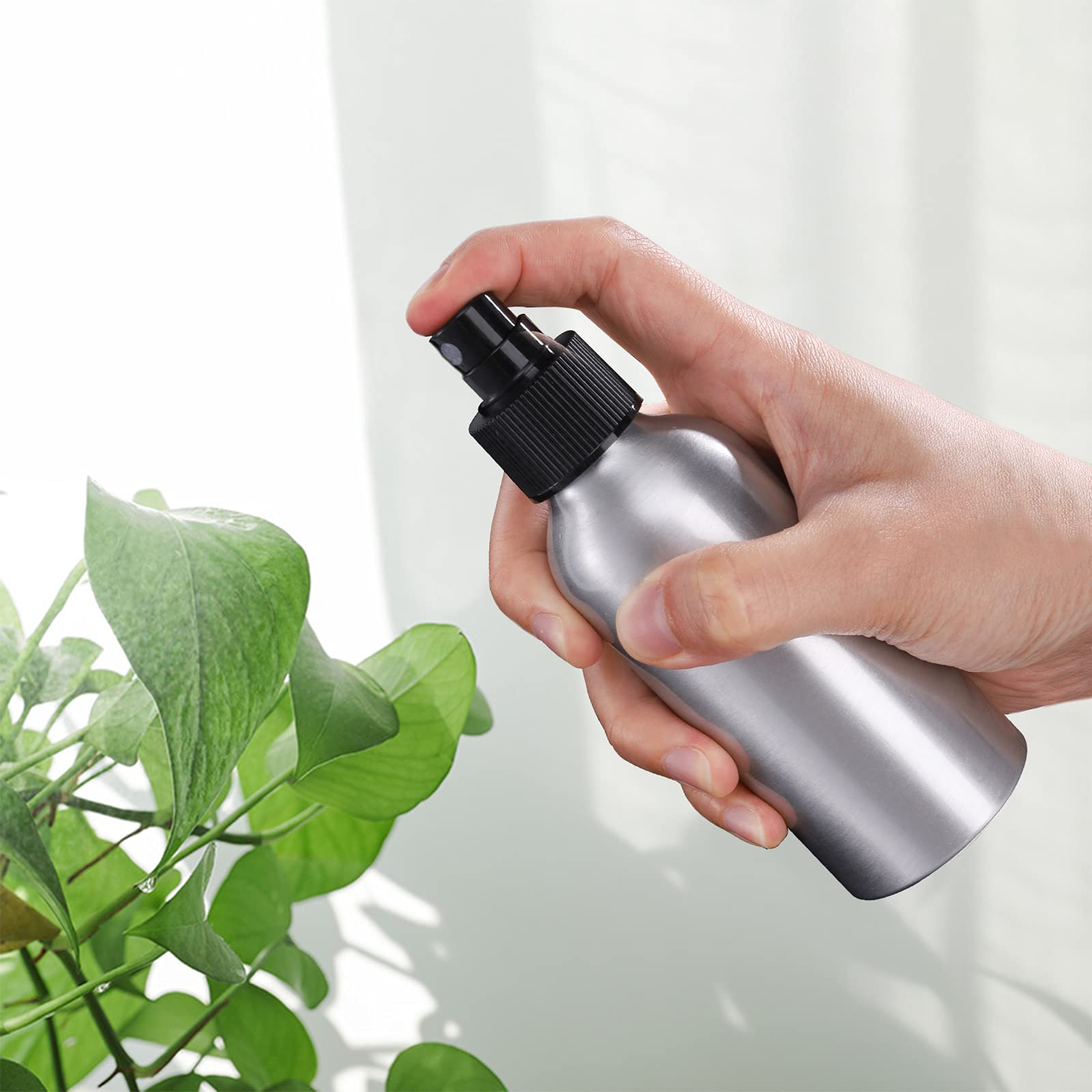 Youeon 12 Pack 4 Oz Fine Mist Spray Bottles, Aluminum Empty Spray Bottles, Reusable Bottles Small Spray Bottles for Travel, Cosmetic Perfume, Toner, Face Spray, Essential Oil Storage