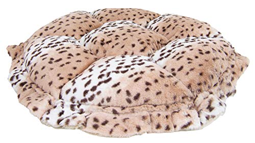 Bessie and Barnie Ultra Plush Aspen Snow Leopard/Natural Beauty Luxury Deluxe Dog/Pet Cuddle Pod Bed