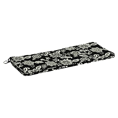 Arden Selections ProFoam Essentials Outdoor Bench Cushion 18 x 46, Ashland Black Jacobean