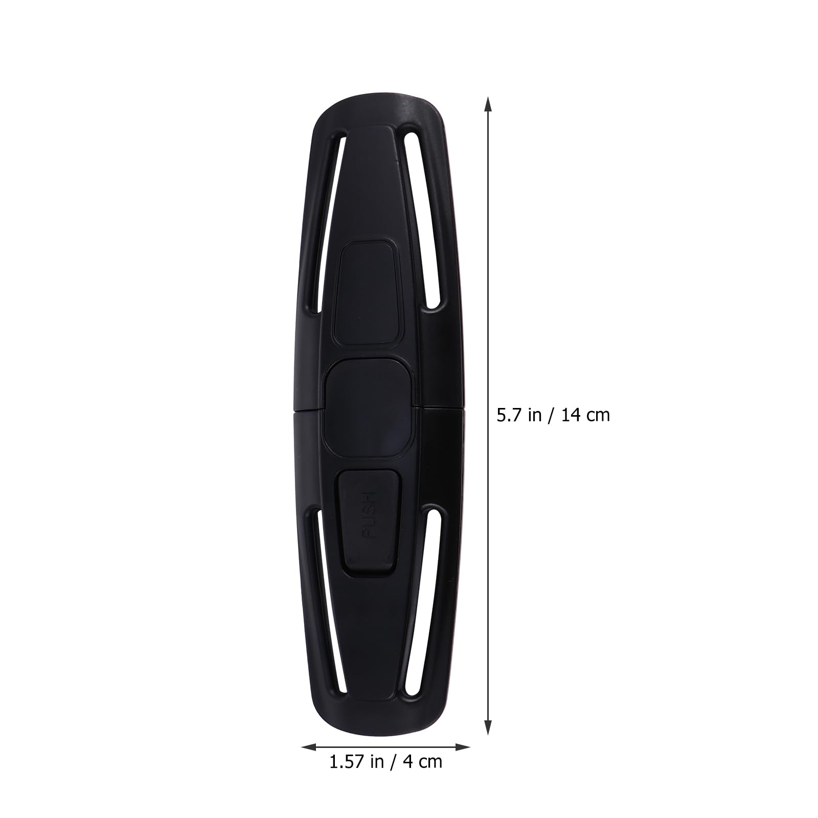 HEALLILY Baby Chest Harness Clip Adjustable Safety Belt Guard Seat Buckle Part 5 PCS (Black)
