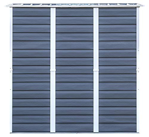 Arrow Shed SBS64 Shed-in-a-Box Compact Galvanized Steel Storage Shed with Pent Roof, 6'x4', Charcoal