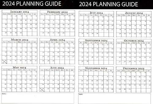 2024 Student Planner Calendar - Monthly Page Format - School College Agenda, Appointment Book, Organizer, Planning Guide (v15)