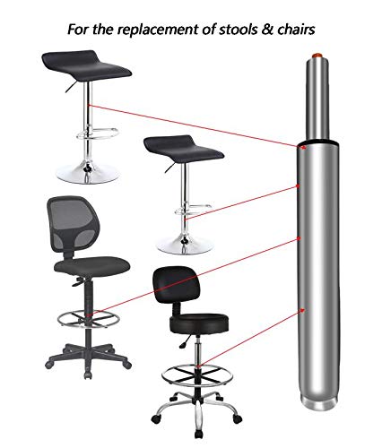 18" to 28" Long Adjustable Gas Lift Cylinder Tube for Bar Stool Drafting Chair Replacement Parts,Heavy Duty Hydraulic Pneumatic Cylinder Shock Piston (10" Lift Stroke)