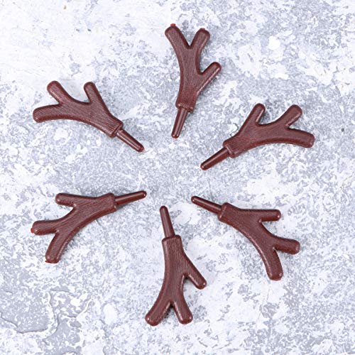 Artibetter 100PCS Christmas Plastic Antlers Branch Snowman Hand Craft Xmas Reindeer Horn Decoration