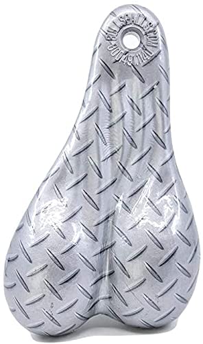BULLS BALLS Truck Nuts, Deco Coated-Diamond Plate, 8" Tall Series, Made in USA