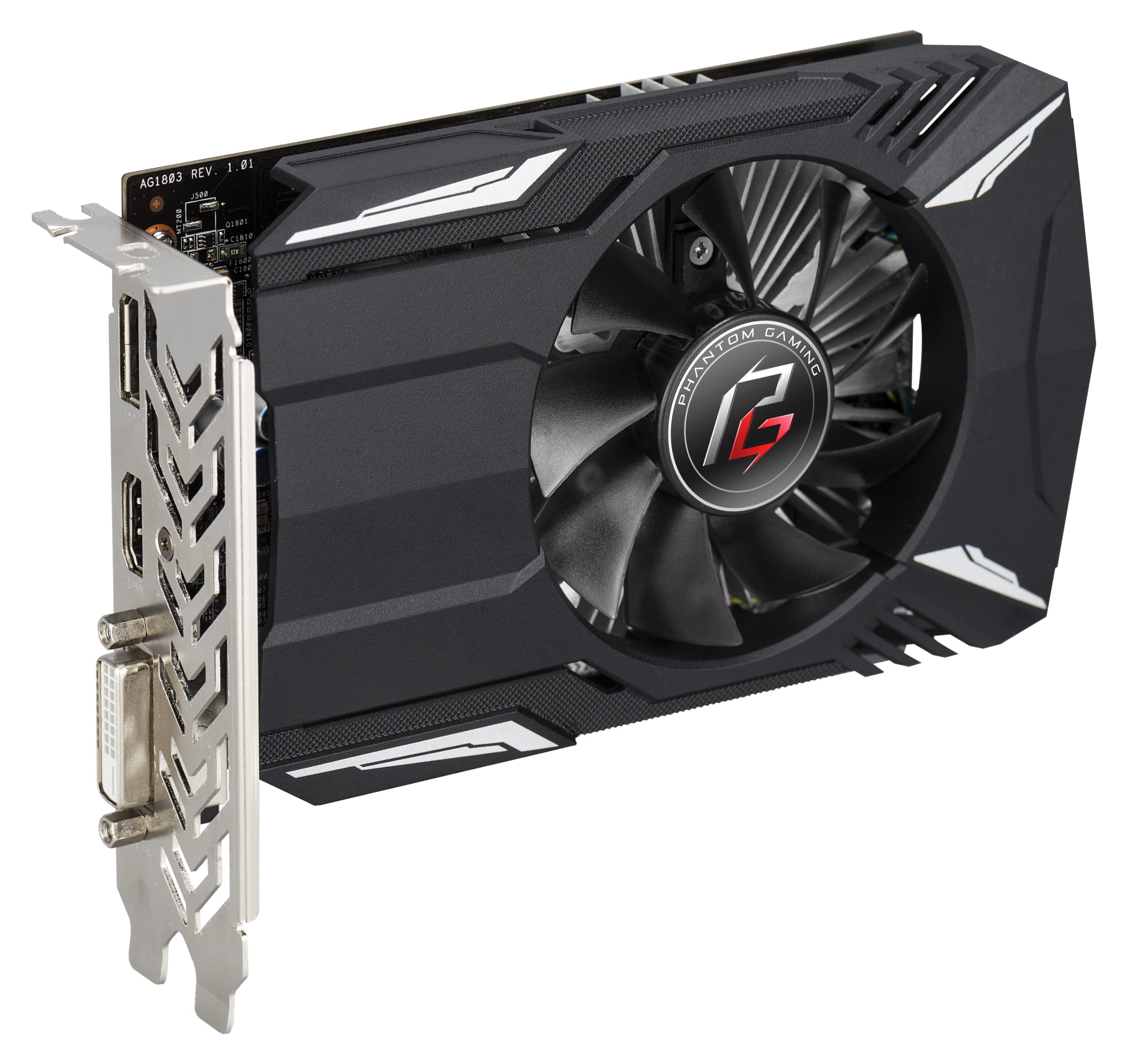 ASRock AMD Phantom Gaming Radeon RX 550 2G DisplayPort HDMI DVI GDDR5 128-bit 5120 x 2880 PCI Express x16 6000 MHz Graphics Card DirectX
