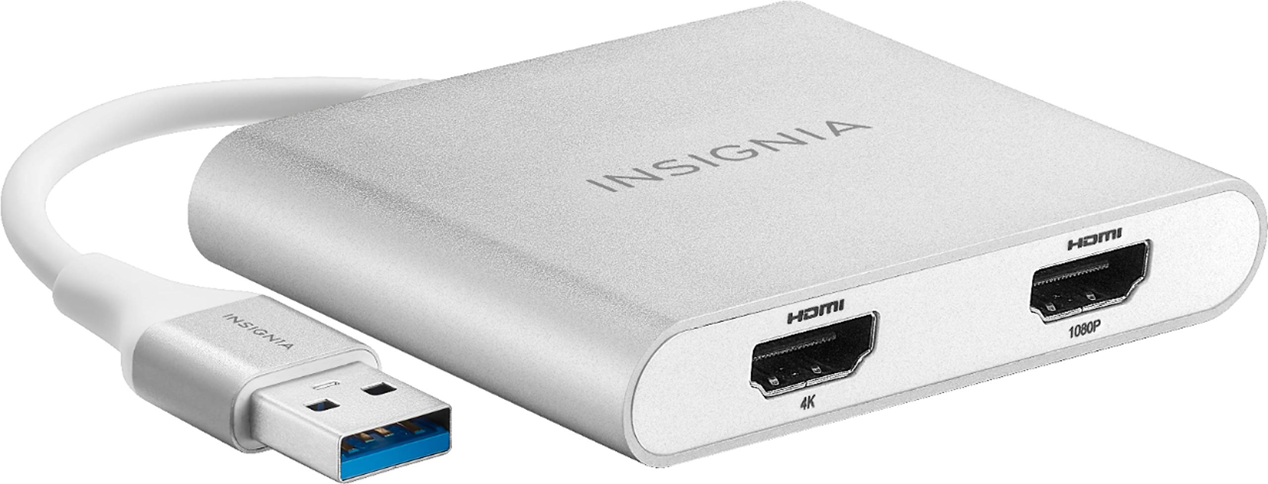 Insignia - USB to Dual HDMI Adapter - Model: NS-PU32H4A