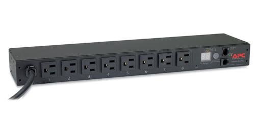 APC Rack PDU, Metered, 1U, 15A, 100/120V, (8) 5-15 (AP7800B)