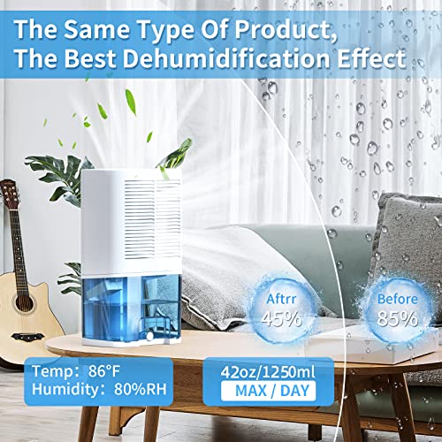 68oz 7900 Cubic Feet(810 Sq.ft)Dehumidifiers for Home Bathroom Room Basements,Quiet Dehumidifier With Drain Hose & Auto Shut Off, Portable Small Dehumidifiers for Bedroom Closet RV