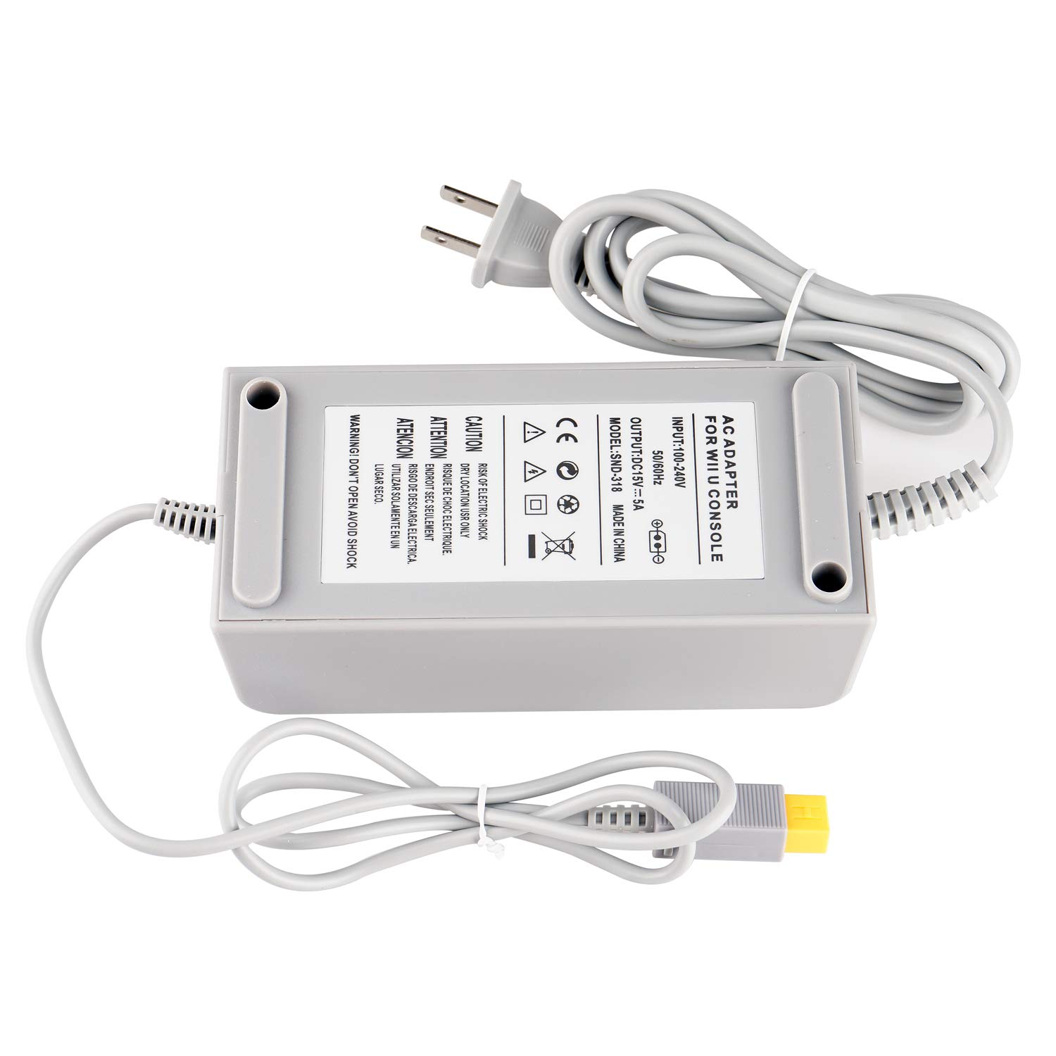 AreMe AC Power Supply Adapter for Wii U Console + USB Charging Cable Cord for Wii U Gamepad