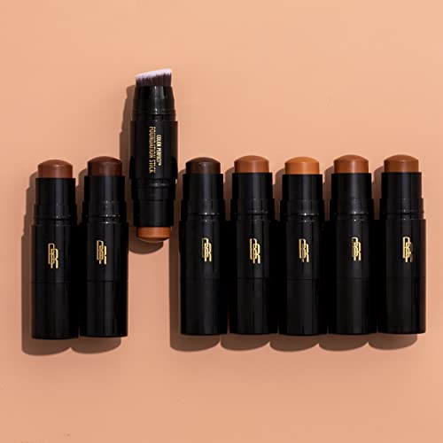 Black Radiance Color Perfect Foundation Stick with Soft Brush Applicator Duo – Buildable, Blendable Versatile Pigment-Rich Formula - Bronze Glow