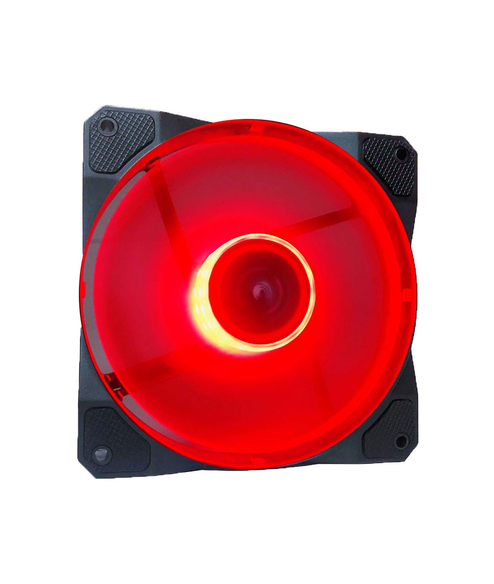 APEVIA CO1012L-RD Cosmos 120mm Red LED Ultra Silent Case Fan w/ 16 LEDs & Anti-Vibration Rubber Pads (10 Pk)