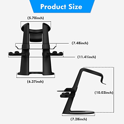 AMVR VR Stand,Headset Display Holder and Controller Mount Station for Quest,for Quest 2, Rift or Rift S Headset and Touch Controllers Black