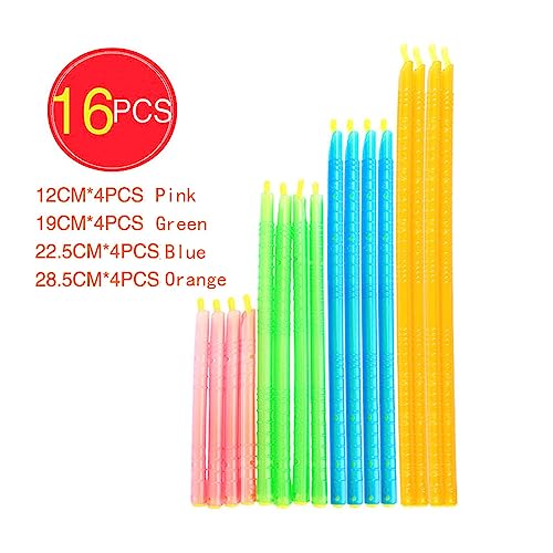 ANCHDO 16pcs Bag Sealer Sticks,4 Lengths,Plastic Bag Sealer Clips Sticks Slide On Bag,Gripstik Bag Sealer Slide Sticks for Food Storage ,Bread and Snack Bags