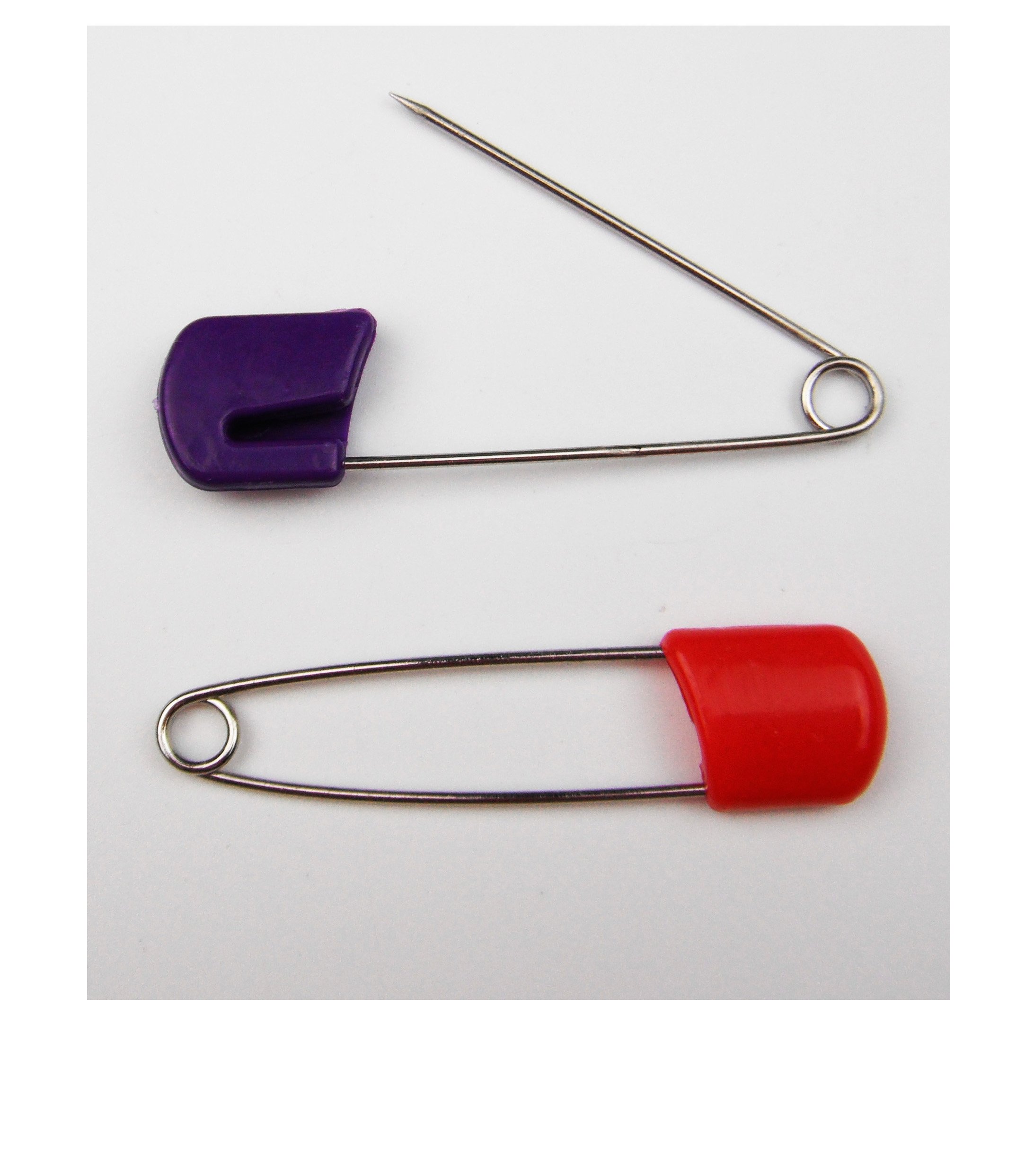 All in ONE Colorful Plastic Head Safety Pins Diaper Nappy Pins Safety Hold Clip Locking Cloth (54mm)
