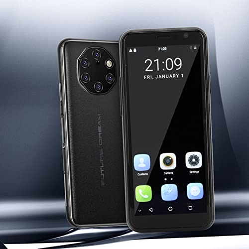 3.5in Mini Unlocked 4G Smartphone Small Old Mobile Phone Dual Cards Dual Standby for Cell Phone for Students, Endurance,Face Recognition,Fingerprint (Black)