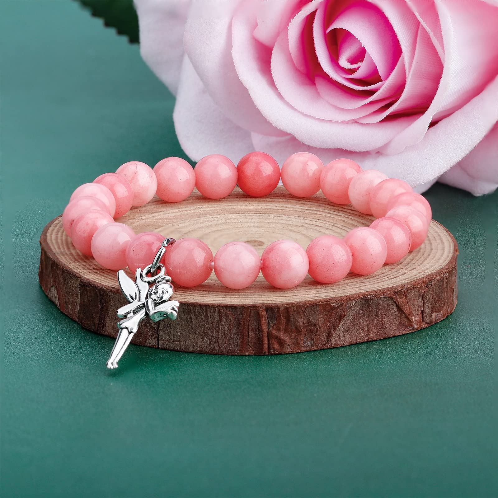 ARHTF Tooth Fairy Bracelet Tooth Fairy Letter First lost Tooth Gift from Tooth Fairy Gift (Rose pink toothfairy)