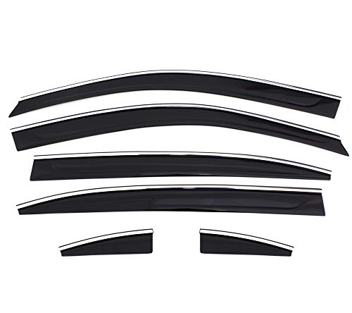 Auto Ventshade [AVS] Low Profile Ventvisor | 2010 - 2017 Cadillac SRX, Smoke - 6 pc. | 796003