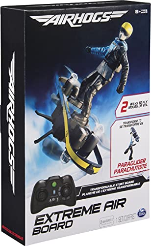 Air Hogs 2-in-1 Extreme Air Board, Transforms from RC Stunt Board to Paraglider, for Ages 8 and Up