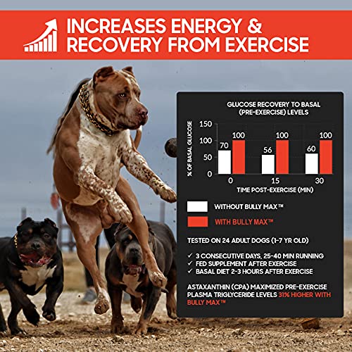 Bully Max 3-IN-1 Liquid Muscle Building Supplement For Dogs. For all breeds & ages. Clinically tested. #1-rated since 2008